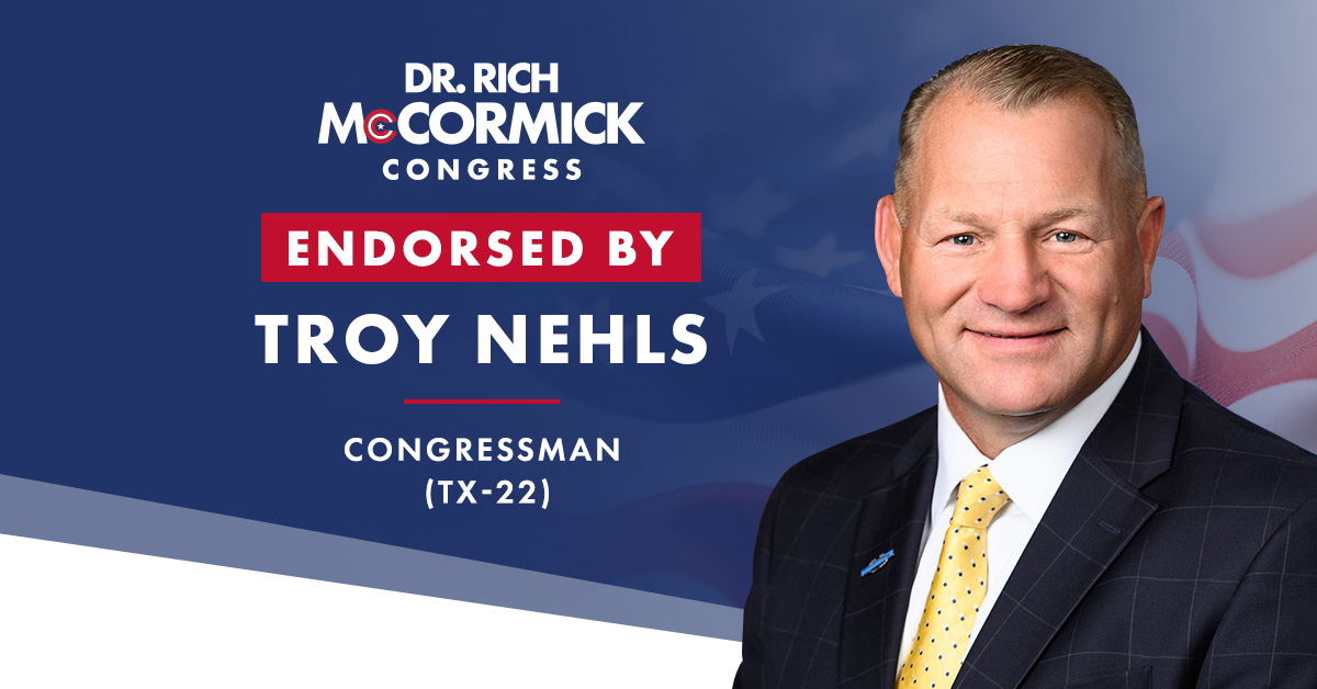 Former Lawman and Conservative Congressman Troy Nehls Issues ...