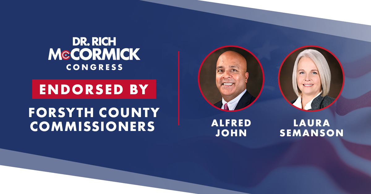 Forsyth County Commissioners Publicly Back Dr. Rich McCormick for ...